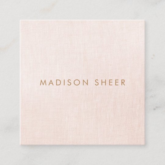 Simple, Light Blush Pink, Stylish Minimalistic Square Business Card ...