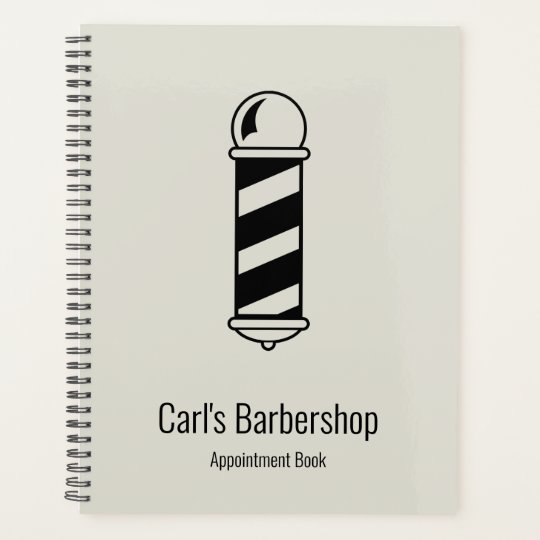 Simple Light Gray Barbershop Appointment Book Planner | Zazzle.com