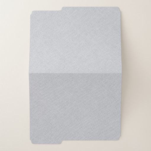 Simple Light-Gray Faux Linen File Folder | Zazzle
