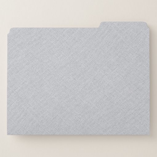 Simple Light-Gray Faux Linen File Folder | Zazzle