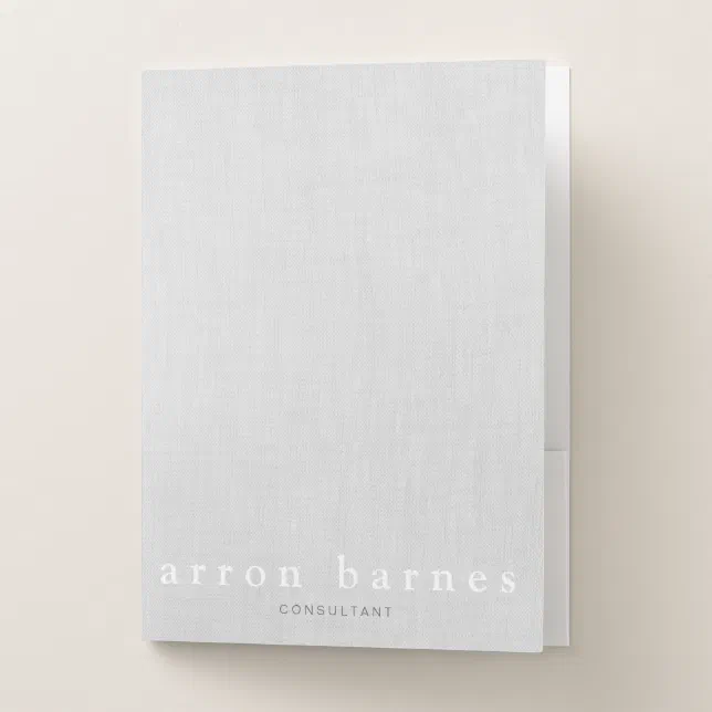 Simple Light Gray Modern Minimalist Designer Pocket Folder | Zazzle