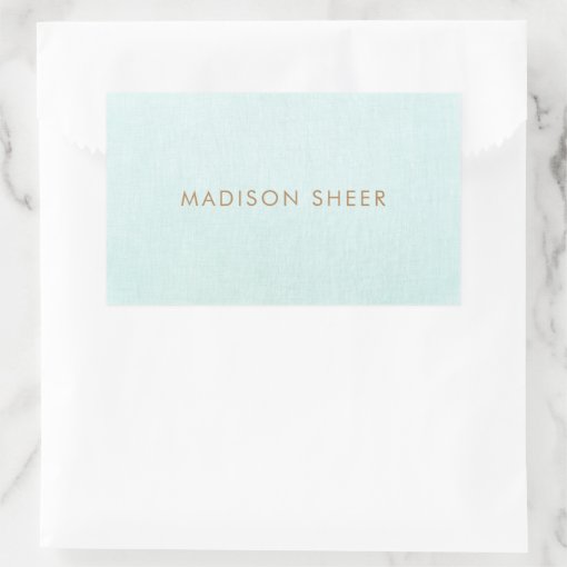 Simple, Light Turquoise Blue, Stylish Minimalist Rectangular Sticker ...