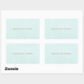 Simple, Light Turquoise Blue, Stylish Minimalist Rectangular Sticker ...