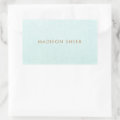 Simple, Light Turquoise Blue, Stylish Minimalist Rectangular Sticker ...
