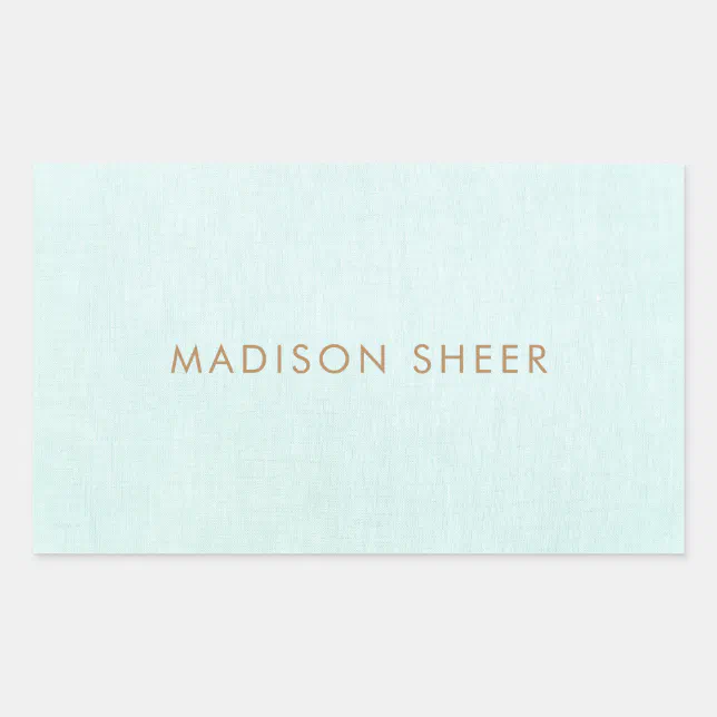 Simple, Light Turquoise Blue, Stylish Minimalist Rectangular Sticker ...