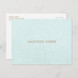 Simple, Light Turquoise Blue, Stylish Postcard | Zazzle