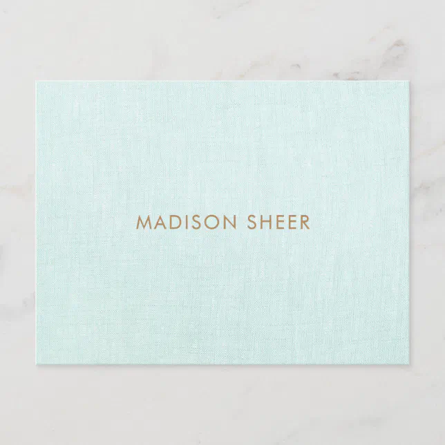 Simple, Light Turquoise Blue, Stylish Postcard | Zazzle