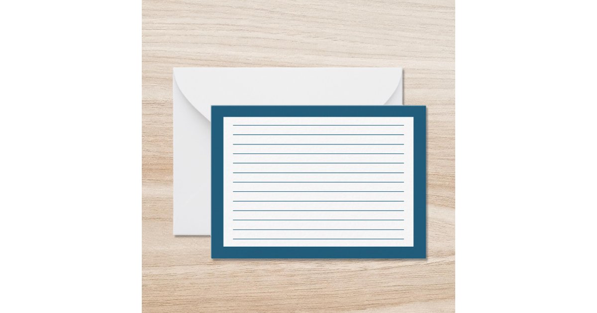 Simple Line Ruled Index Study Note Card | Zazzle