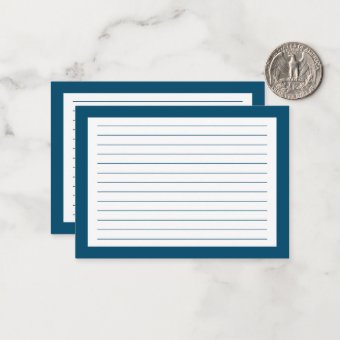 Simple Line Ruled Index Study Note Card | Zazzle