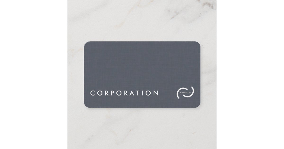 Simple linen texture business cards. White back. Card | Zazzle