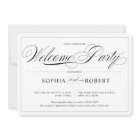 Simple Lines Calligraphy Elegant Welcome Party Invitation | Zazzle