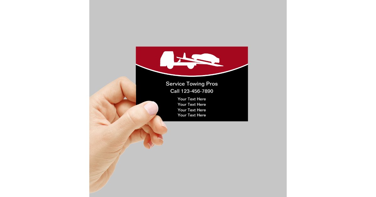 Simple Local Automotive Towing Business Cards | Zazzle
