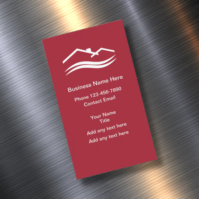 Simple Local Home Services Magnetic Business Cards | Zazzle
