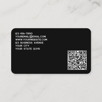 Simple Logo and QR Code Business Card | Zazzle