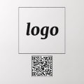 Simple Logo and QR Code Business Wall Decal | Zazzle