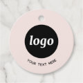 Simple Logo and Text Business Blush Pink Price Tag | Zazzle