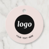 Simple Logo and Text Business Blush Pink Price Tag | Zazzle