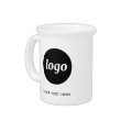Simple Logo and Text Business Branding Promotional Beverage Pitcher ...