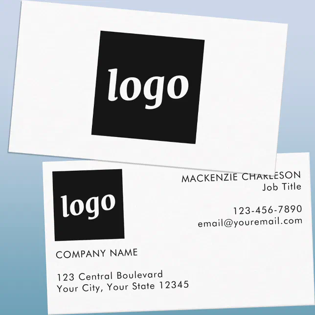 Simple Logo and Text Business Card | Zazzle