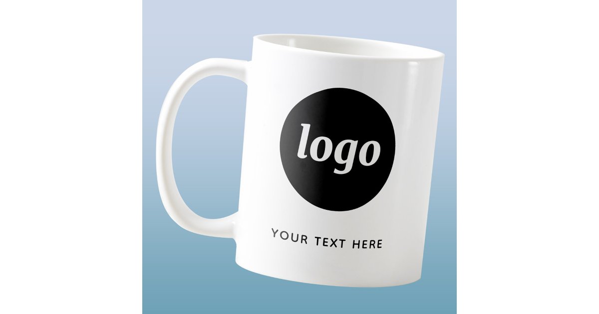 Simple Logo and Text Business Coffee Mug | Zazzle