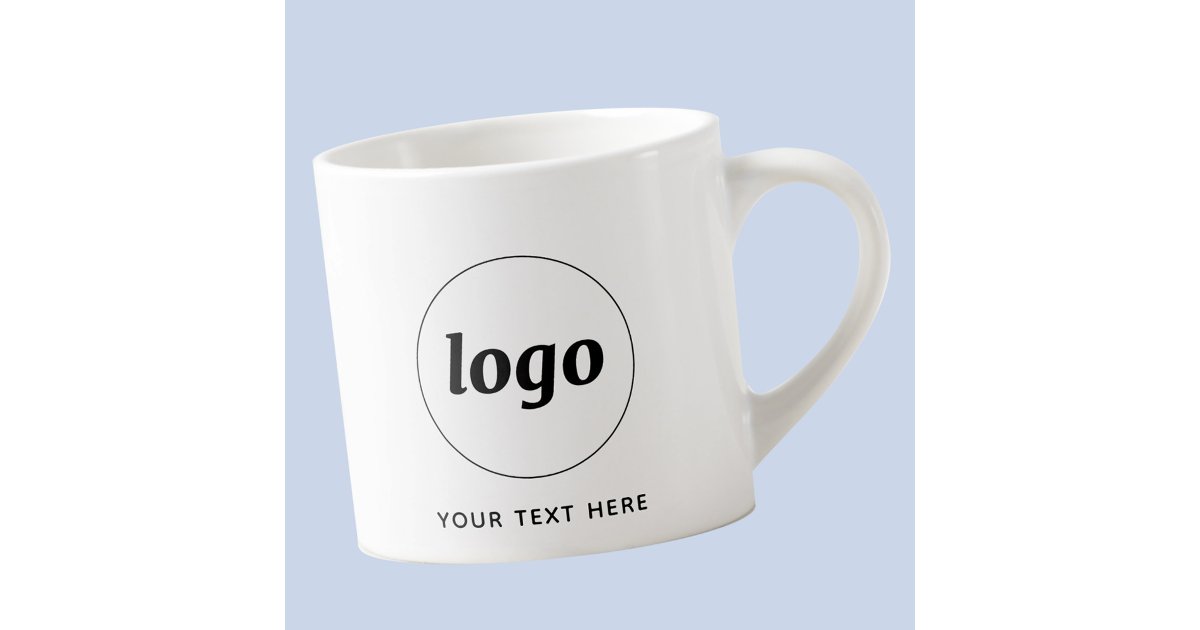 Simple Logo and Text Business Espresso Cup | Zazzle