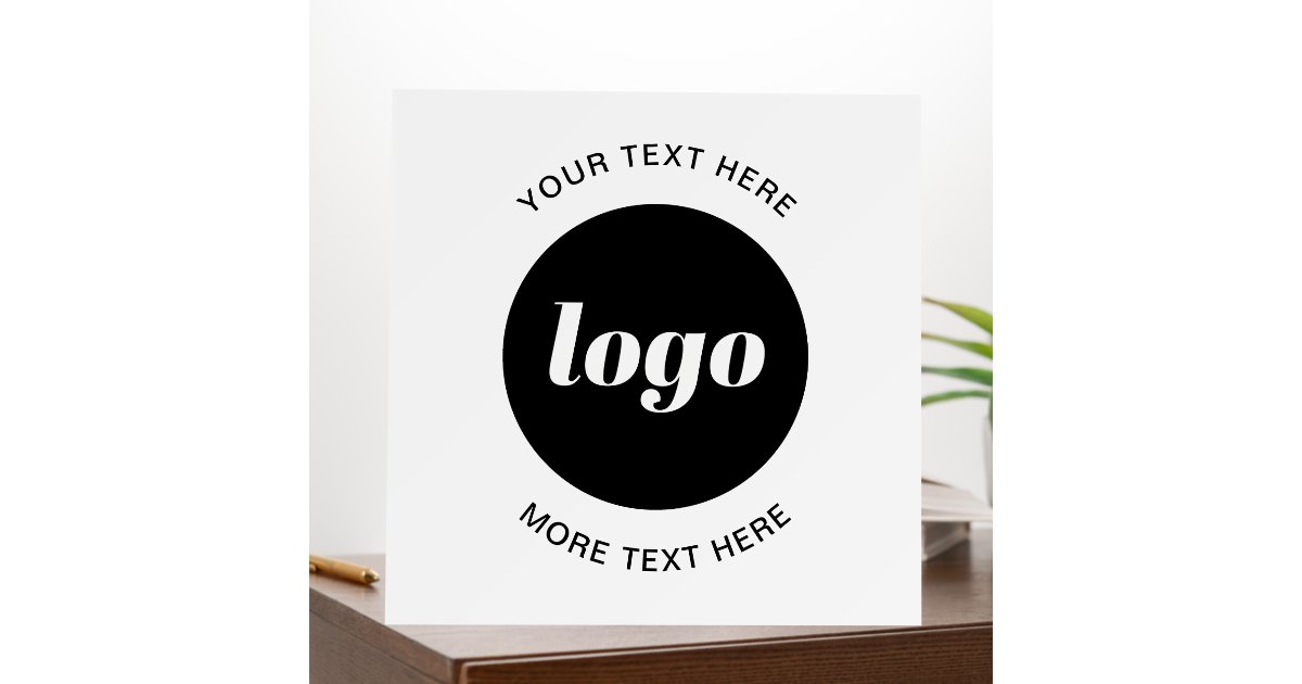 Simple Logo and Text Business Foam Board | Zazzle