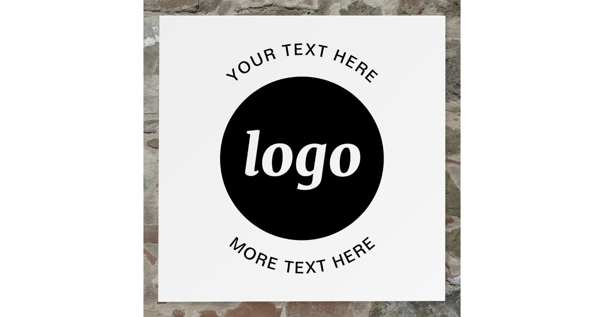 Simple Logo and Text Business Foam Board | Zazzle