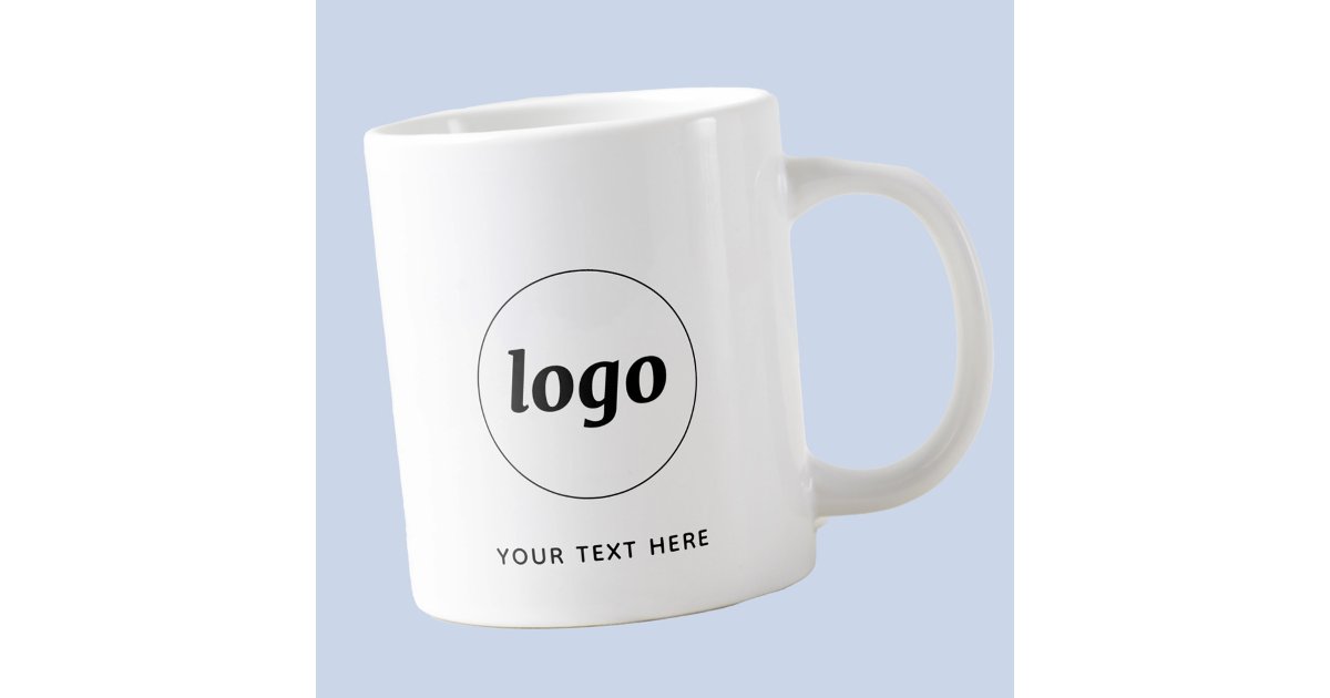 Simple Logo and Text Business Giant Coffee Mug | Zazzle