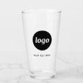 Simple Logo and Text Business Glass | Zazzle