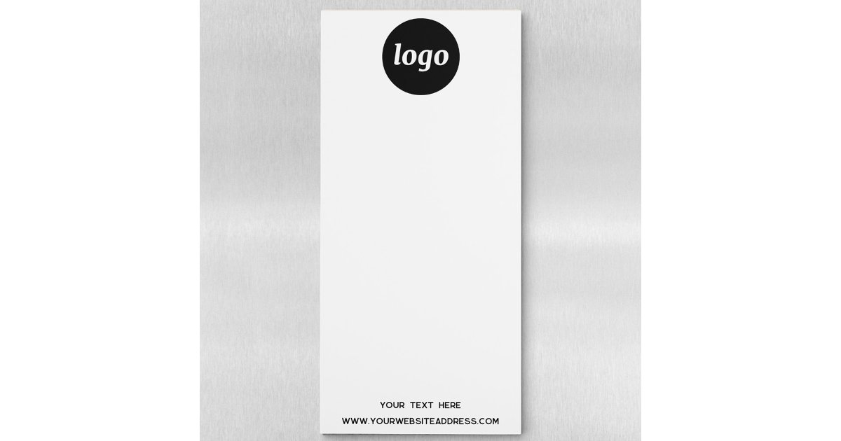 Simple Logo and Text Business Magnetic Notepad | Zazzle