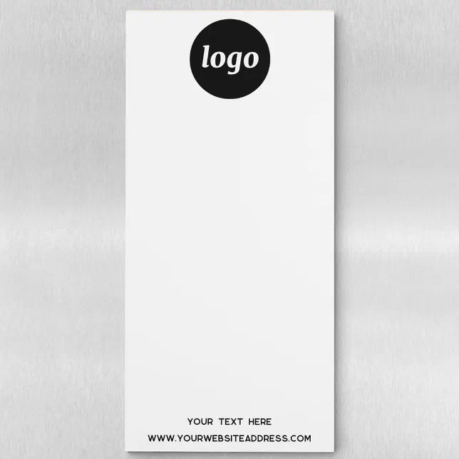 Simple Logo and Text Business Magnetic Notepad | Zazzle