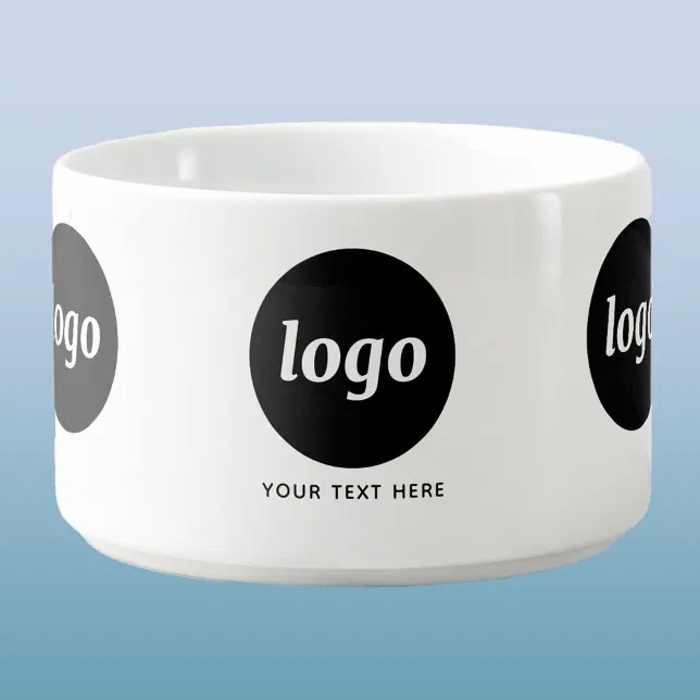 Simple Logo and Text Business Promotional Bowl | Zazzle