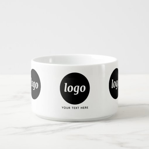 Simple Logo and Text Business Promotional Bowl | Zazzle