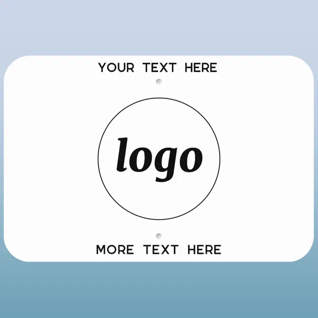 Simple Logo and Text Business Promotional Metal Sign | Zazzle