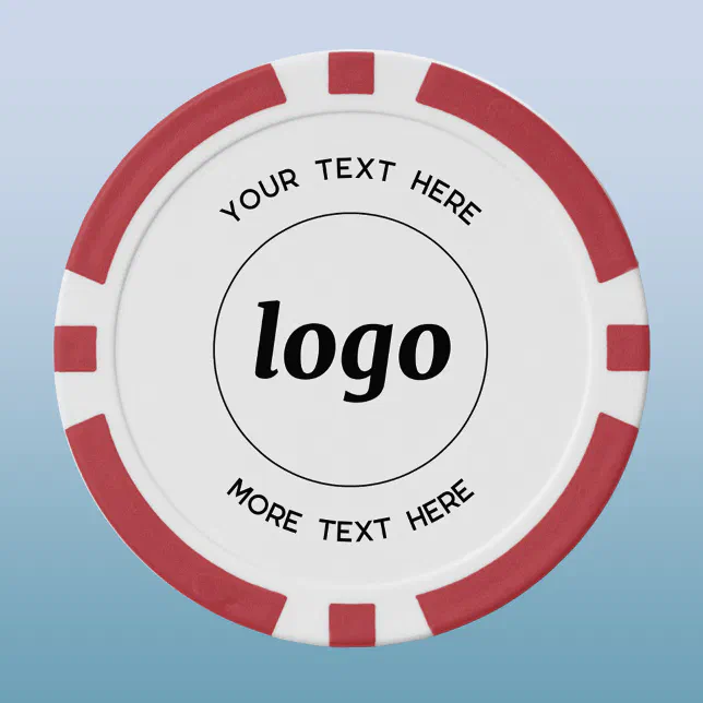 Simple Logo and Text Business Promotional Poker Chips | Zazzle