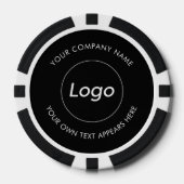 Simple Logo and Text Business Promotional QR code Poker Chips | Zazzle