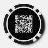 Simple Logo and Text Business Promotional QR code Poker Chips | Zazzle
