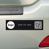 Simple Logo and Text Business QR Code Promotional Bumper Sticker | Zazzle