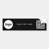 Simple Logo and Text Business QR Code Promotional Bumper Sticker | Zazzle