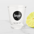 Simple Logo and Text Business Shot Glass | Zazzle