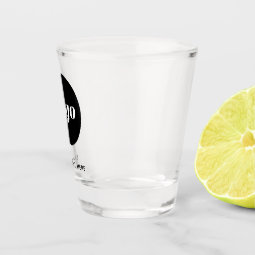 Simple Logo and Text Business Shot Glass | Zazzle