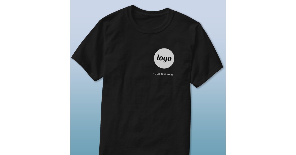 Simple Logo and Text Business T-Shirt | Zazzle