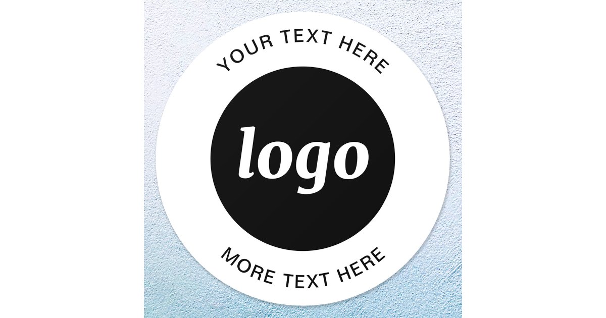 Simple Logo and Text Business Wall Decal | Zazzle
