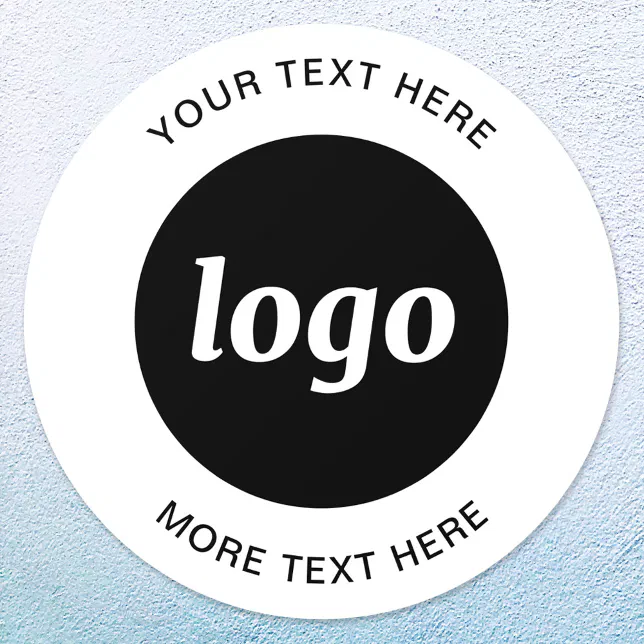 Simple Logo and Text Business Wall Decal | Zazzle