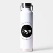 Simple Logo and Text Business Water Bottle | Zazzle