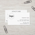 Simple Logo and Text Customer Loyalty Card | Zazzle