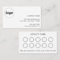Simple Logo and Text Customer Loyalty Card | Zazzle