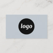 Simple Logo and Text Powder Blue Business Card | Zazzle