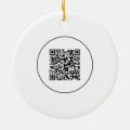 Simple Logo and Text QR Code Ceramic Ornament | Zazzle