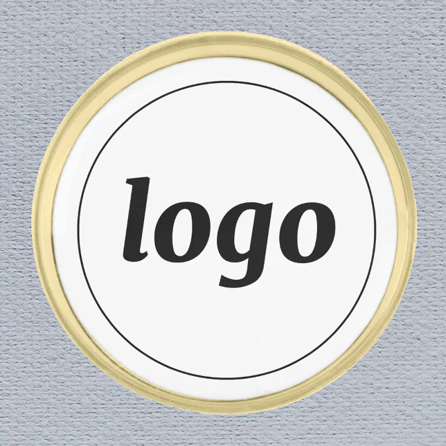 Simple Logo Business Branding Gold Finish Lapel Pin | Zazzle